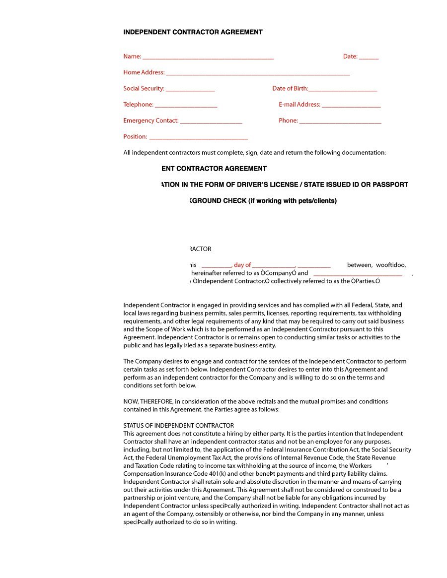 Simple Contract agreement templates - Contract agreement Forms ...