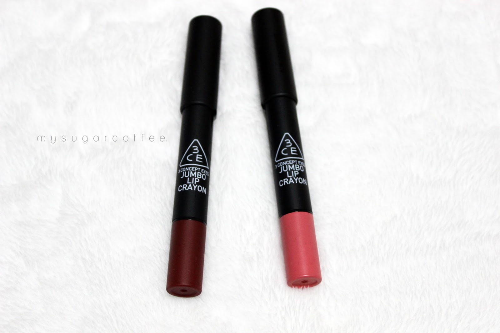 MY SUGARCOFFEE: REVIEW : 3CE's Jumbo Lip Crayon