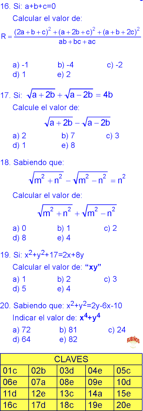 PRODUCTOS NOTABLES FÓRMULAS Y EJEMPLOS RESUELTOS PDF