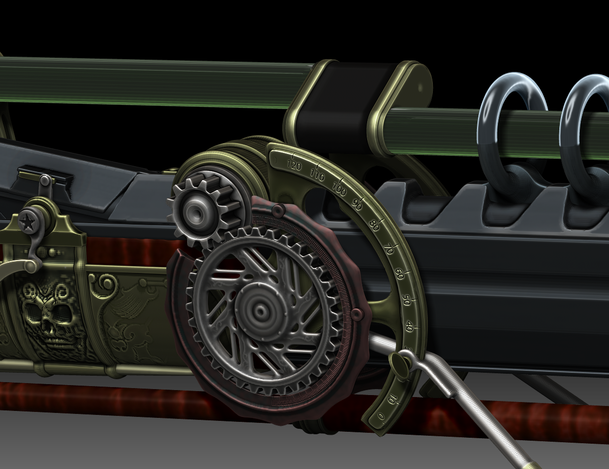 Mowrer Art Steampunk Frankenstein and more: Steampunk Aether Rifle in 3D!
