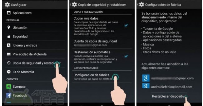Como restaurar o formatear celular Android
