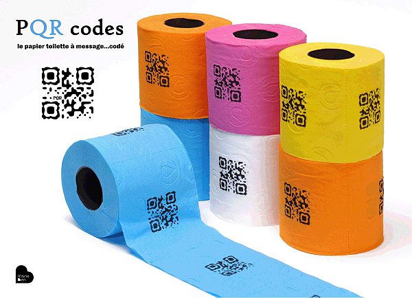Creer Flashcode ou QR code: PQR codes, le papier toilette à message codé