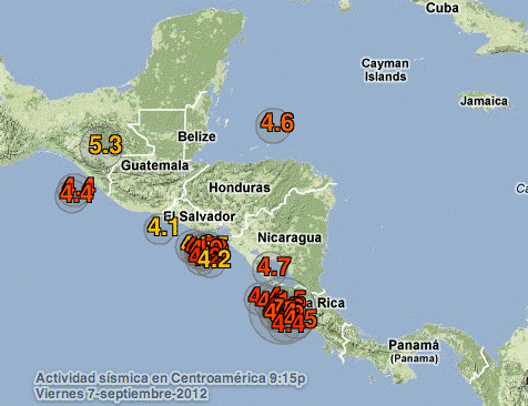 ACTIVIDAD SISMICO VOLCANICA EN CENTROAMERICA
