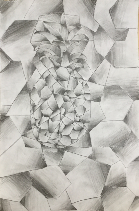 Ms. Hsieh 's Clarke Art Room- 8th Grade: Shattered Value Drawings