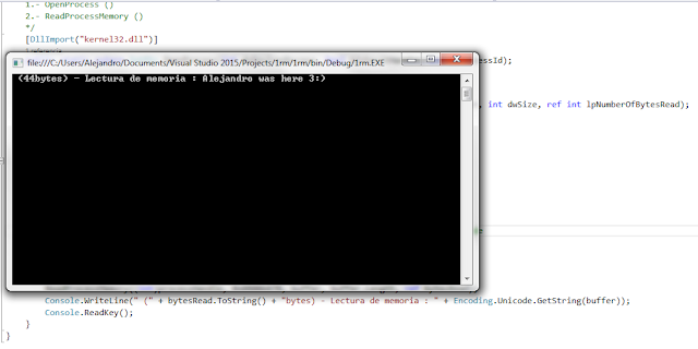 Obteniendo strings de procesos en memoria con ReadProcessMemory().