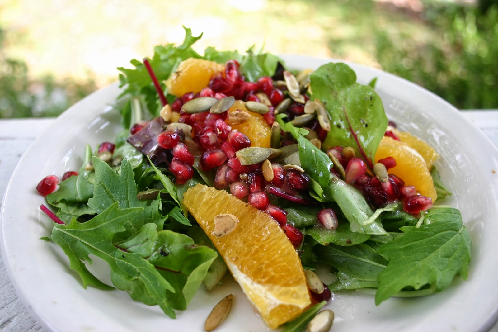 winter salad - pomegranate - The Gardener's Cottage