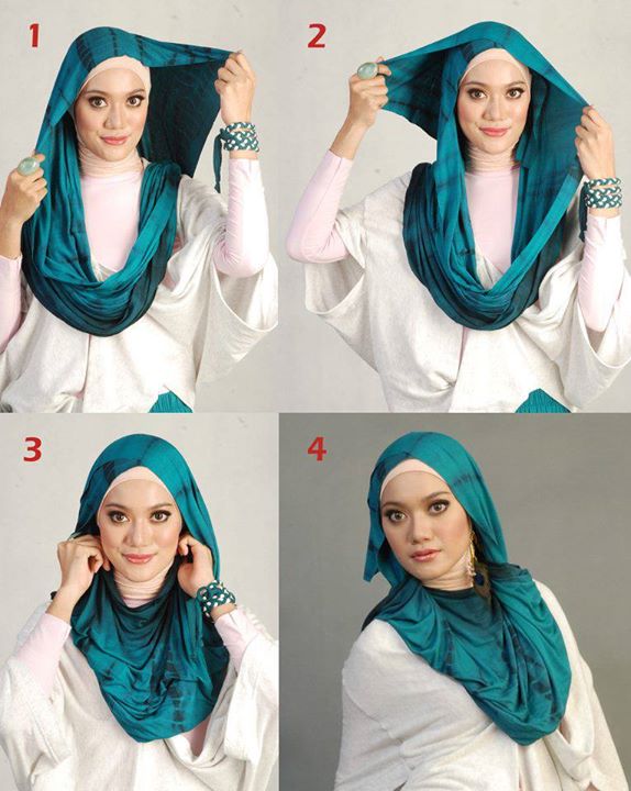 Five Easy and Simple Hijab Tutorials for Gorgeous Look - Hijab Tutorial ...