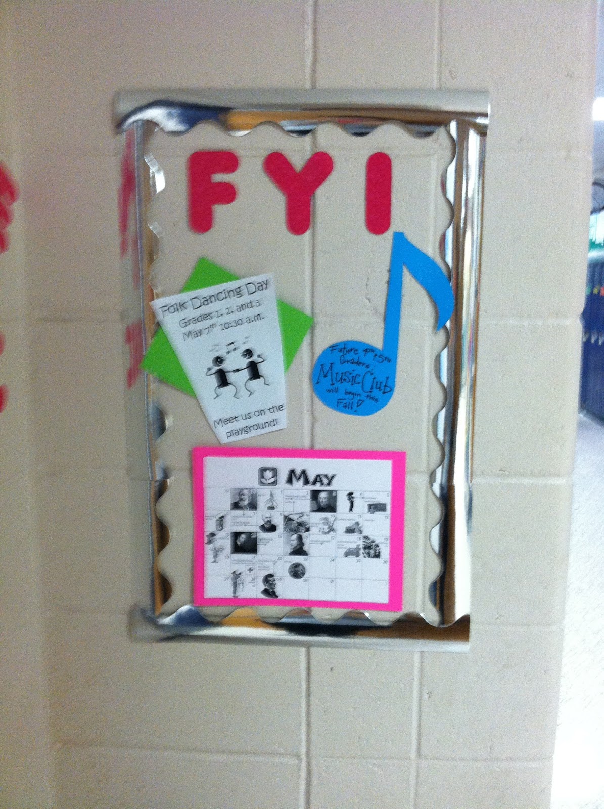 The Journey of an Elementary Music Teacher: FYI Board