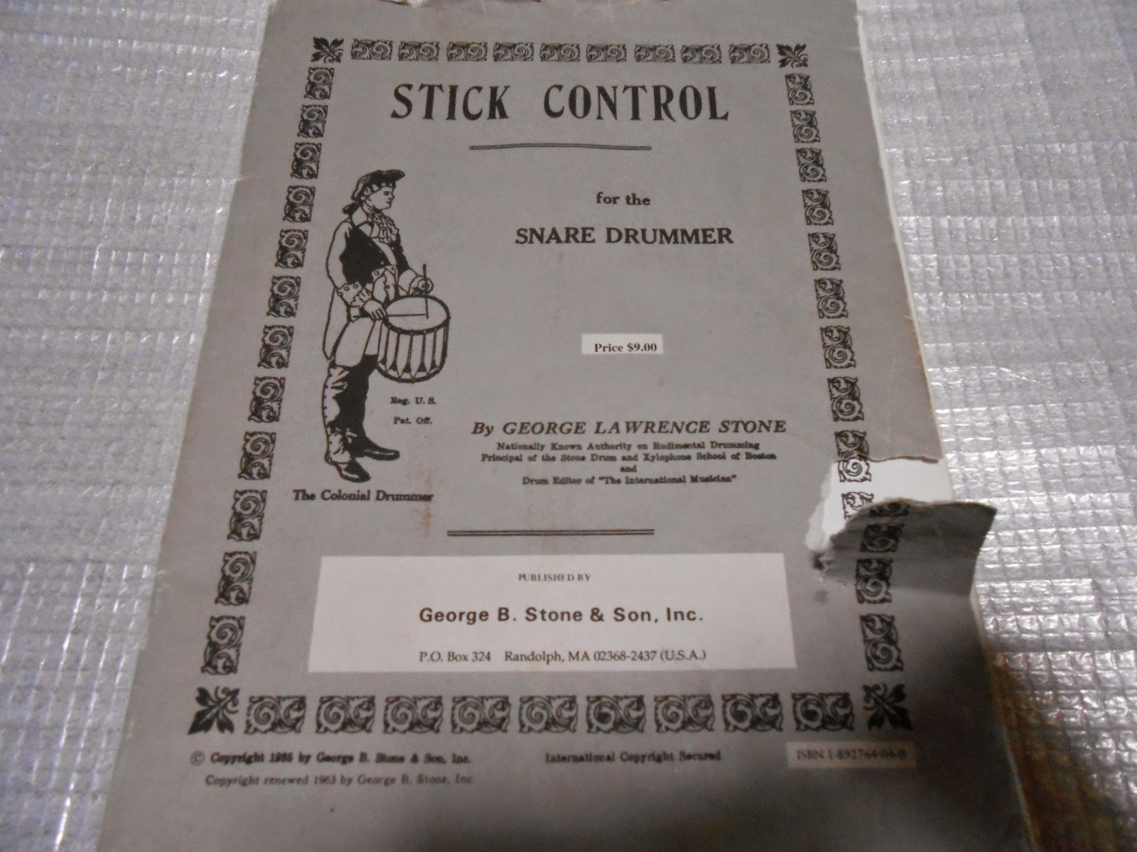 drum text books: STICK CONTROL for the SNARE DRUMMER by GEORGE LAWRENCE ...