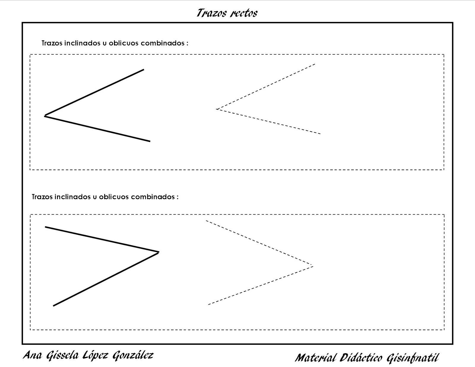 Material Didáctico Gisinfantil: Trazos rectos