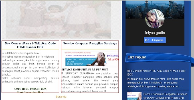 Cara Membuat Tampilan 2 Kolom di Homepage (Halaman Awal) Blog