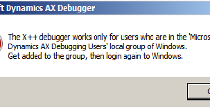 Axapta/D365 Corner: AX 2012