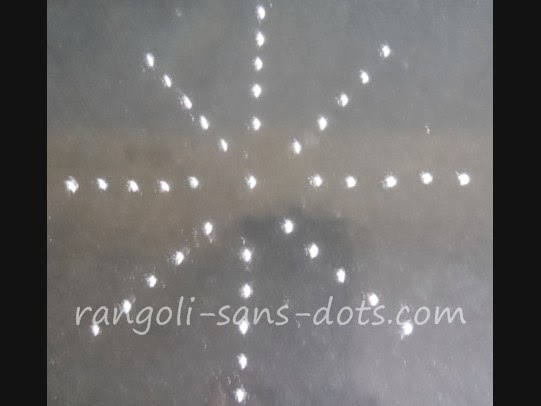 Simple rangoli for Puja / Pooja kolam