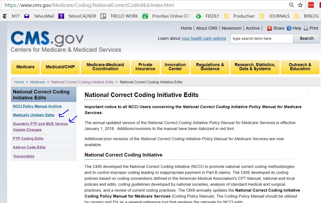 BruceDocumentBlog: How to Find BRCA or other Correct Coding Edits at CMS