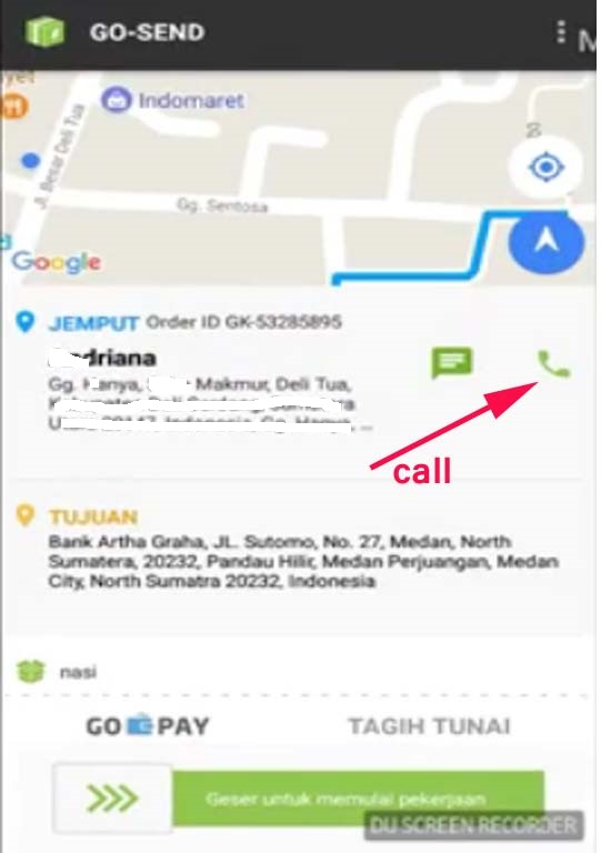 Cara menerima Orderan Go Send 2018 - Maraska