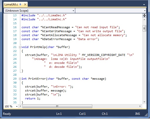 How use the LZMA SDK (7Zip)