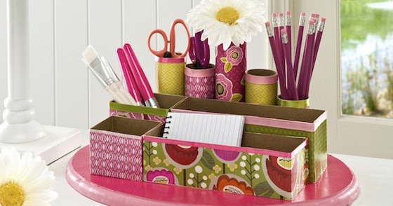 Make an Upcycled Desk Organizer - Creative Green Living