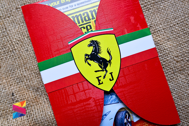 Ferrari Themed Gatefold Invitation - Stunro CreativeWorks