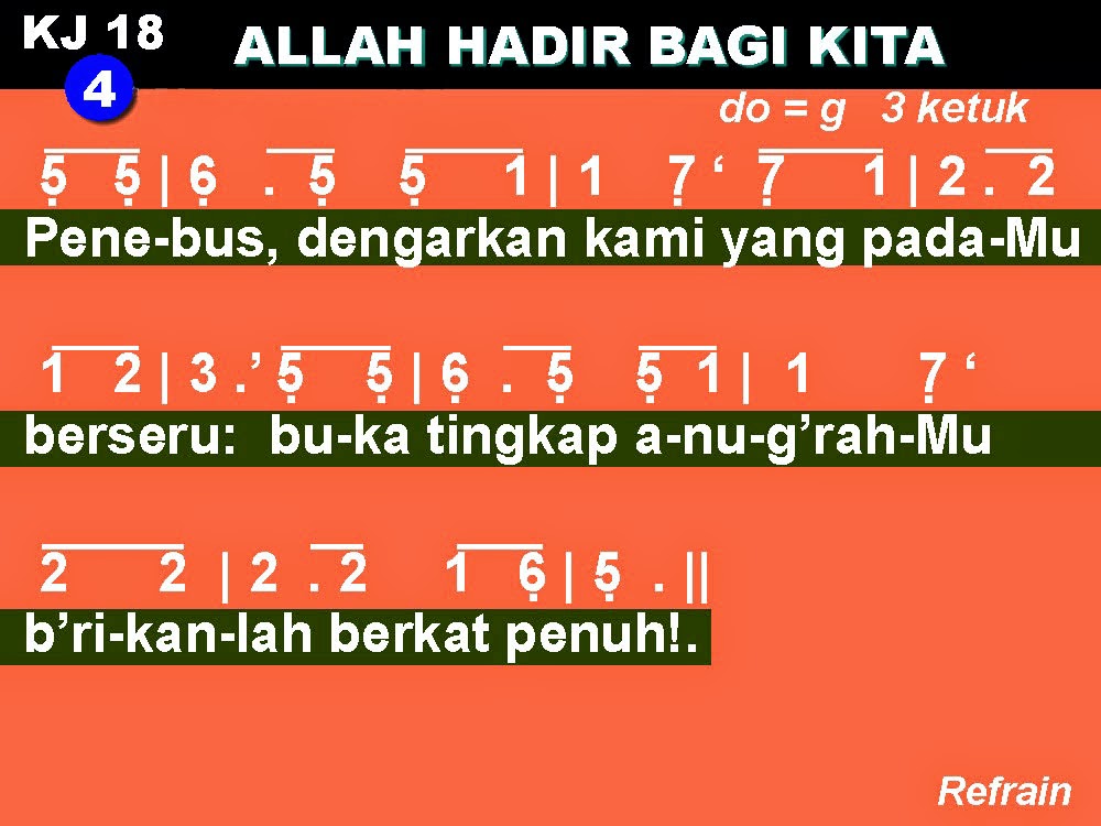 Lagu Gereja Rohani Kristen: Kidung Jemaat. 018. Allah Hadir Bagi Kita