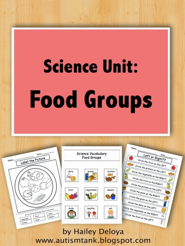 Autism Tank: Science Unit Preview: Food Groups