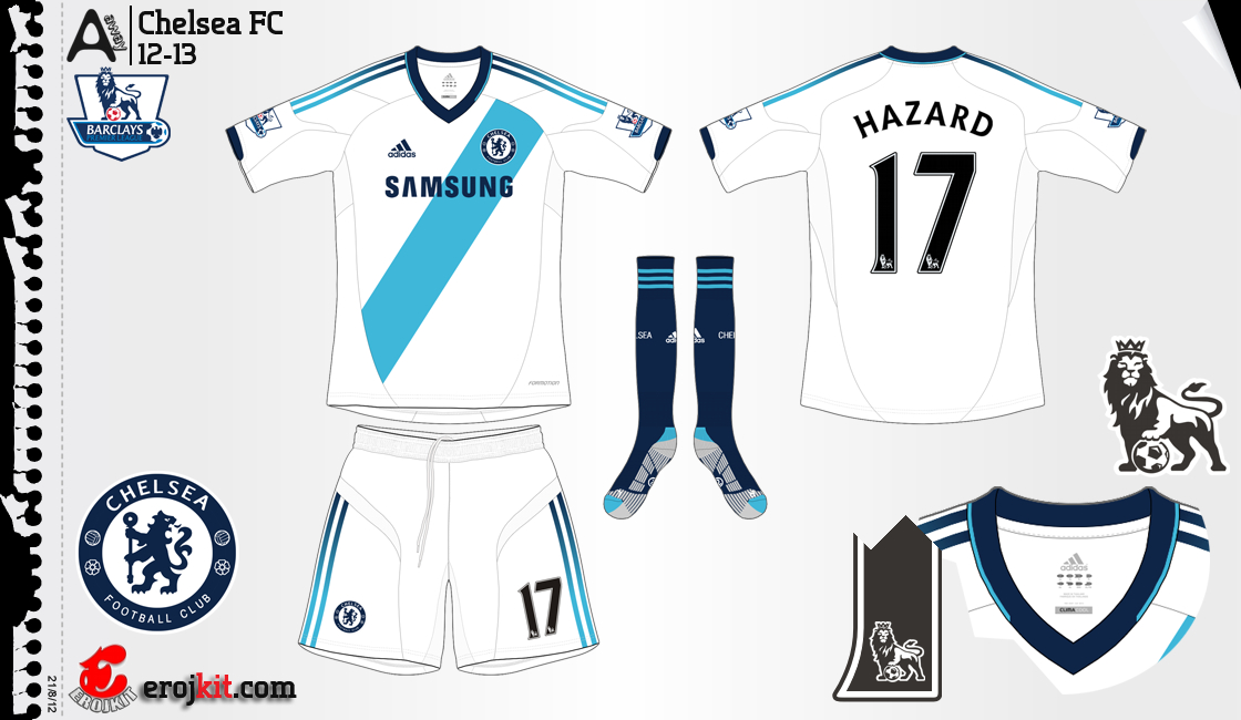 Kit Design, by eroj: 2012-13 Chelsea (Home, Away e Third)