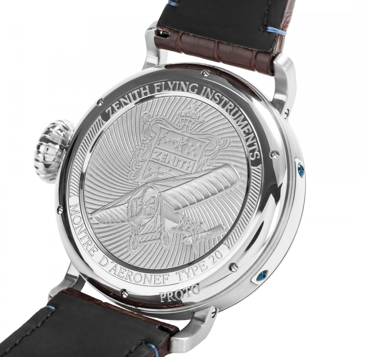 The in-house 679 automatic movement beats at 28,800 vph with a power ...