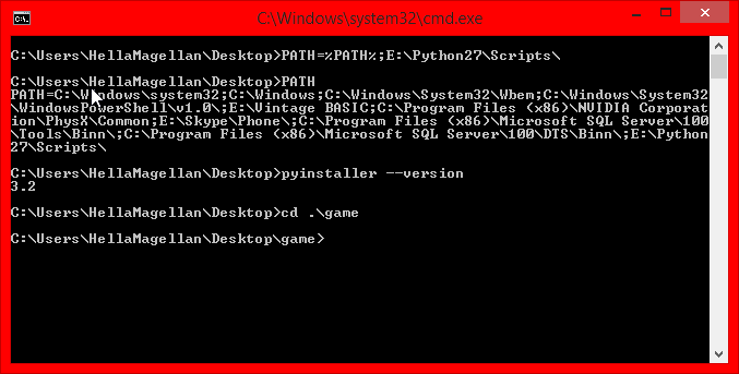 In The Making: Tutorial: How to Create a Windows Executable for Your Pygame Game Using PyInstaller