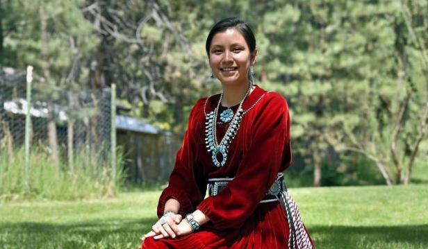 White Wolf : Navajo student proudly wears her grandma's regalia at ...
