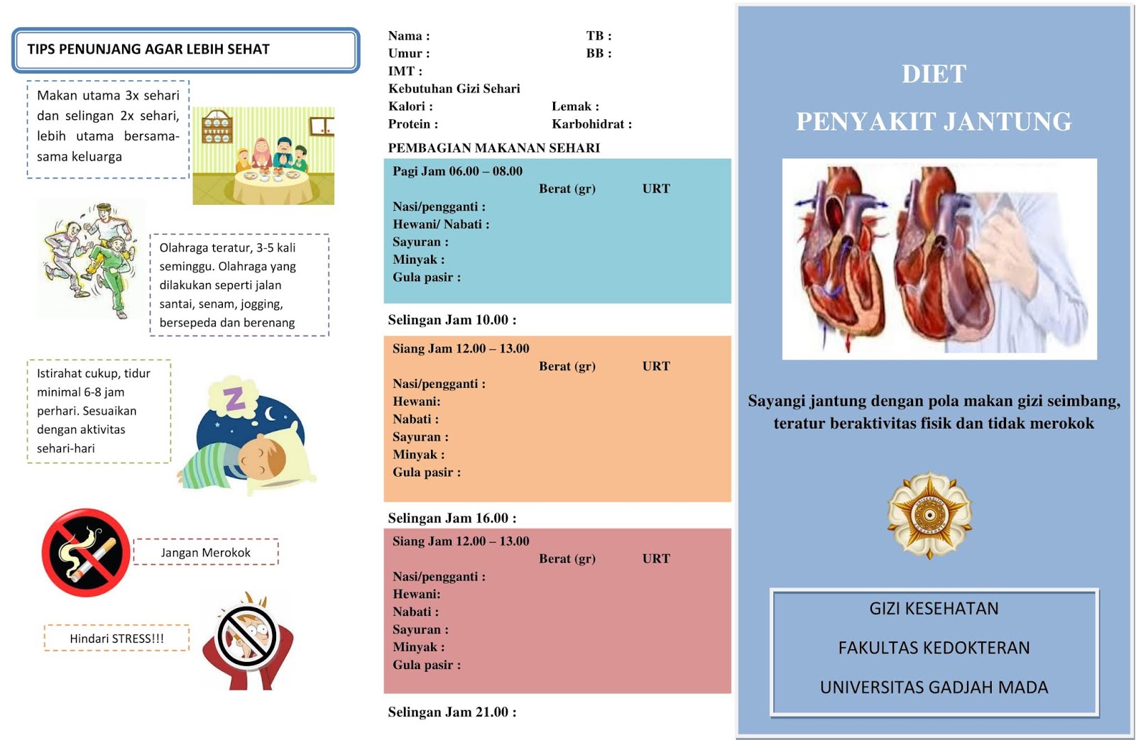 Leaflet Diet Jantung
