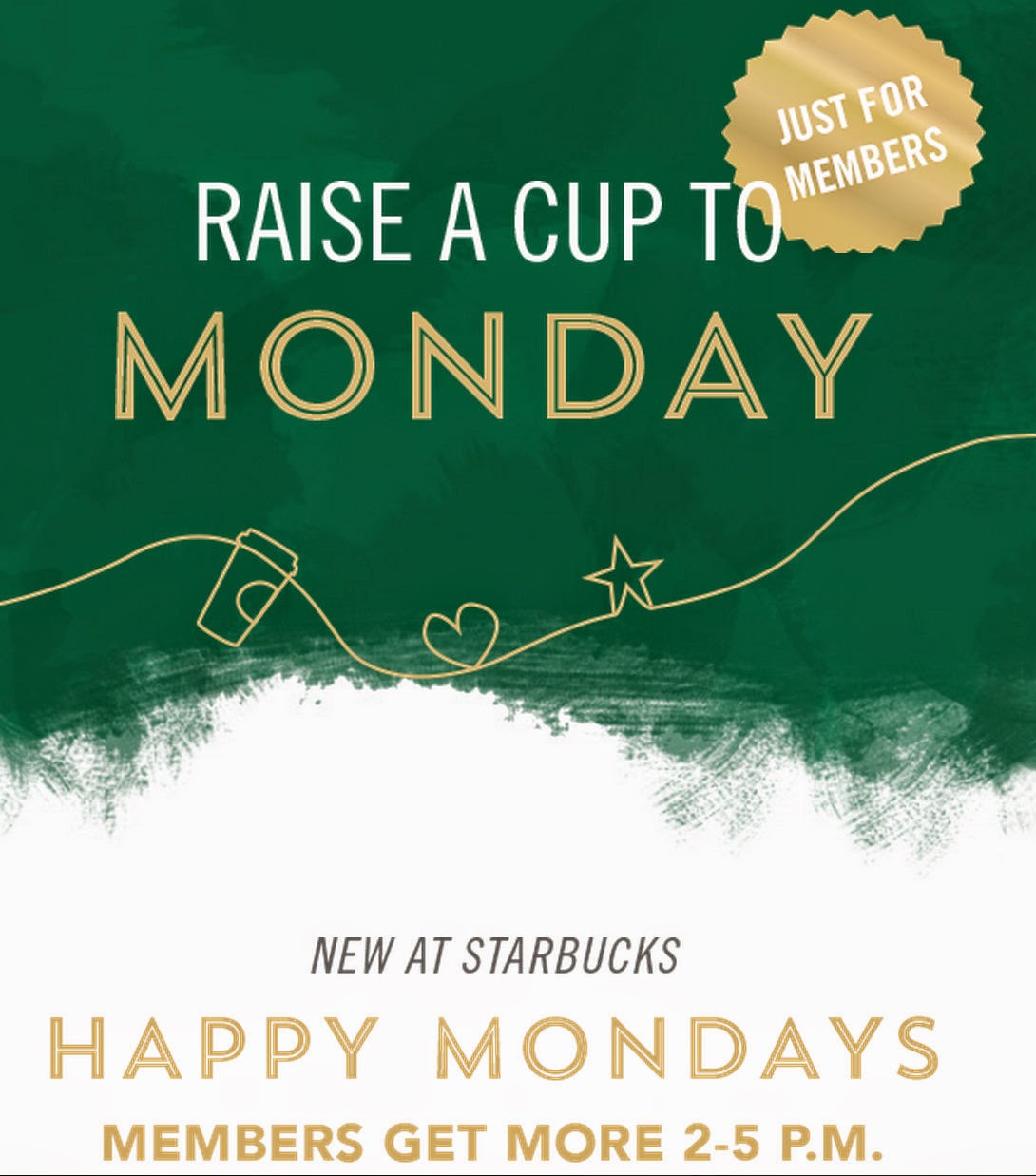 Starbucks Introduces 'Happy Mondays' During March for Gold Card Members ...