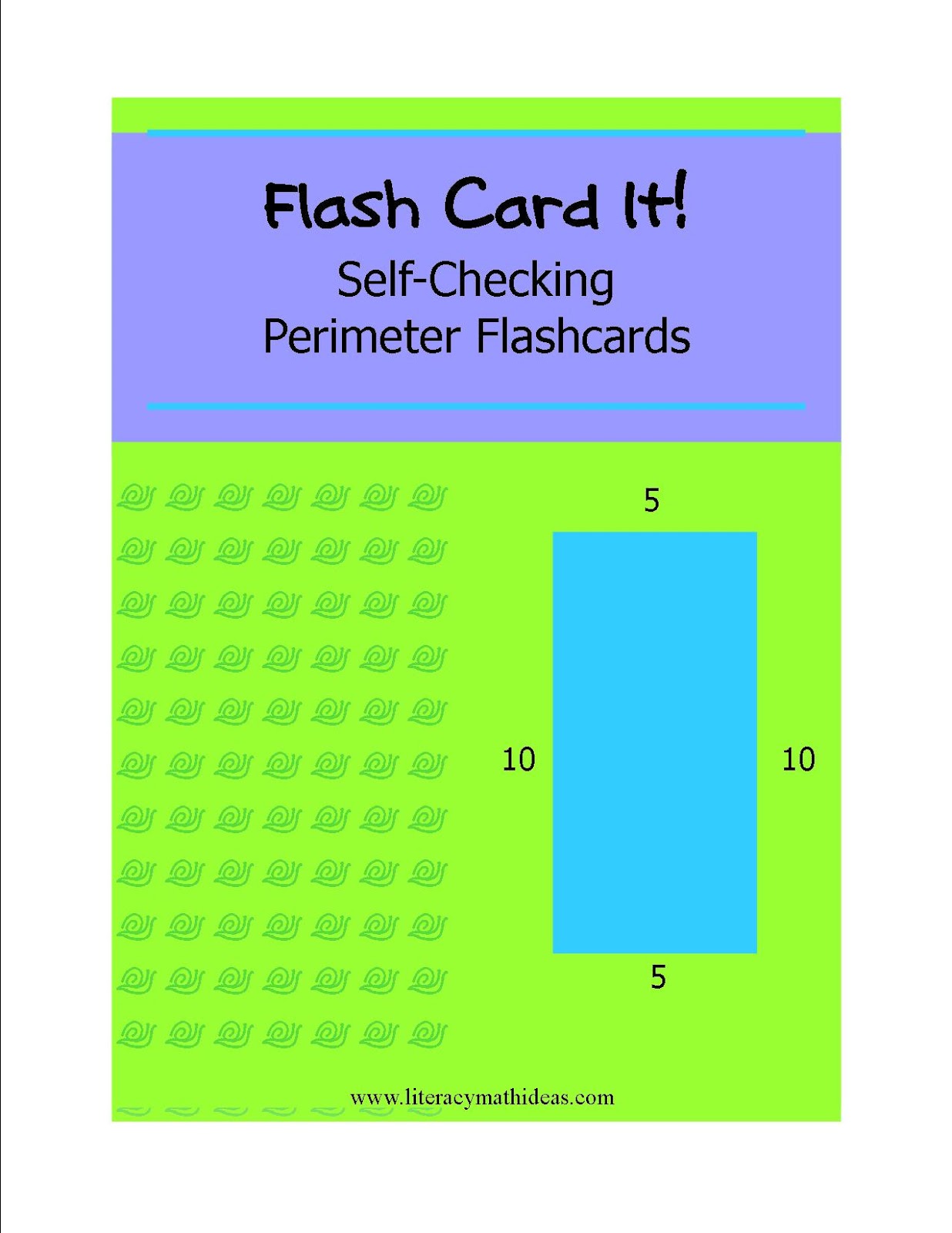 Literacy & Math Ideas: Perimeter Flashcards