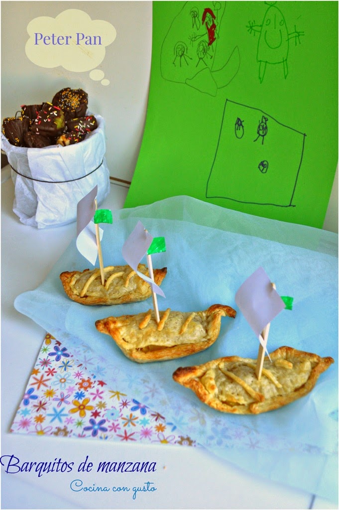 Cocina con gusto: Barquitos de manzana para Peter Pan