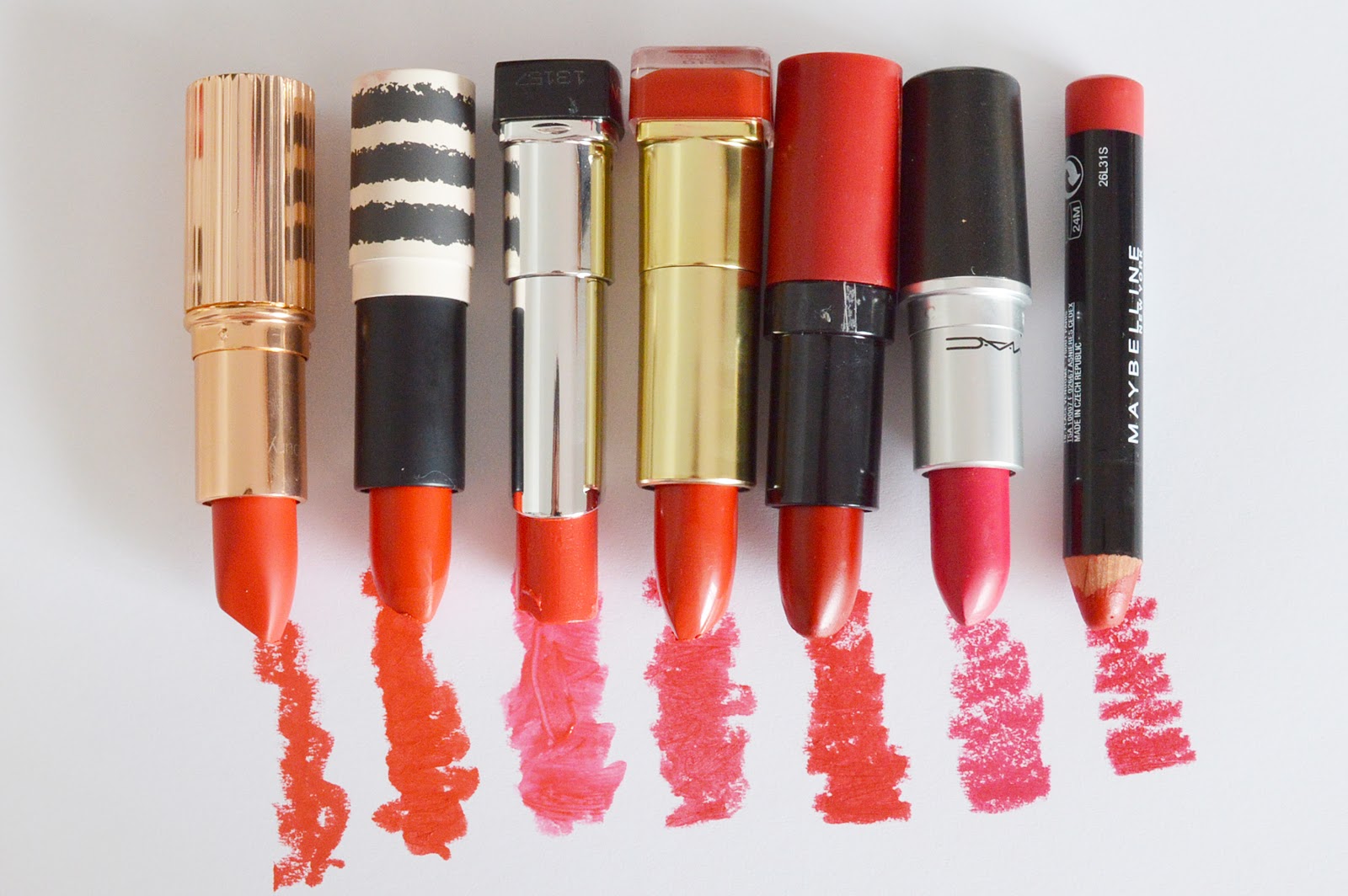 Simply Sarah: 7 SHADES OF RED LIPSTICK