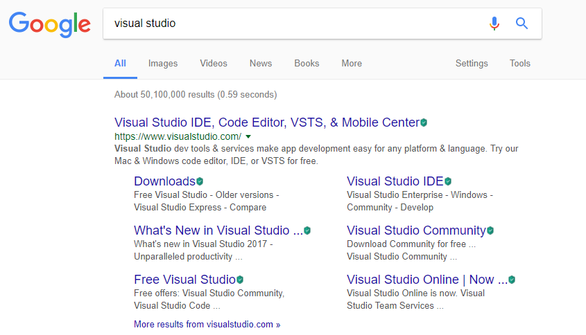 ASP.NET MVC : installer Visual Studio 2017