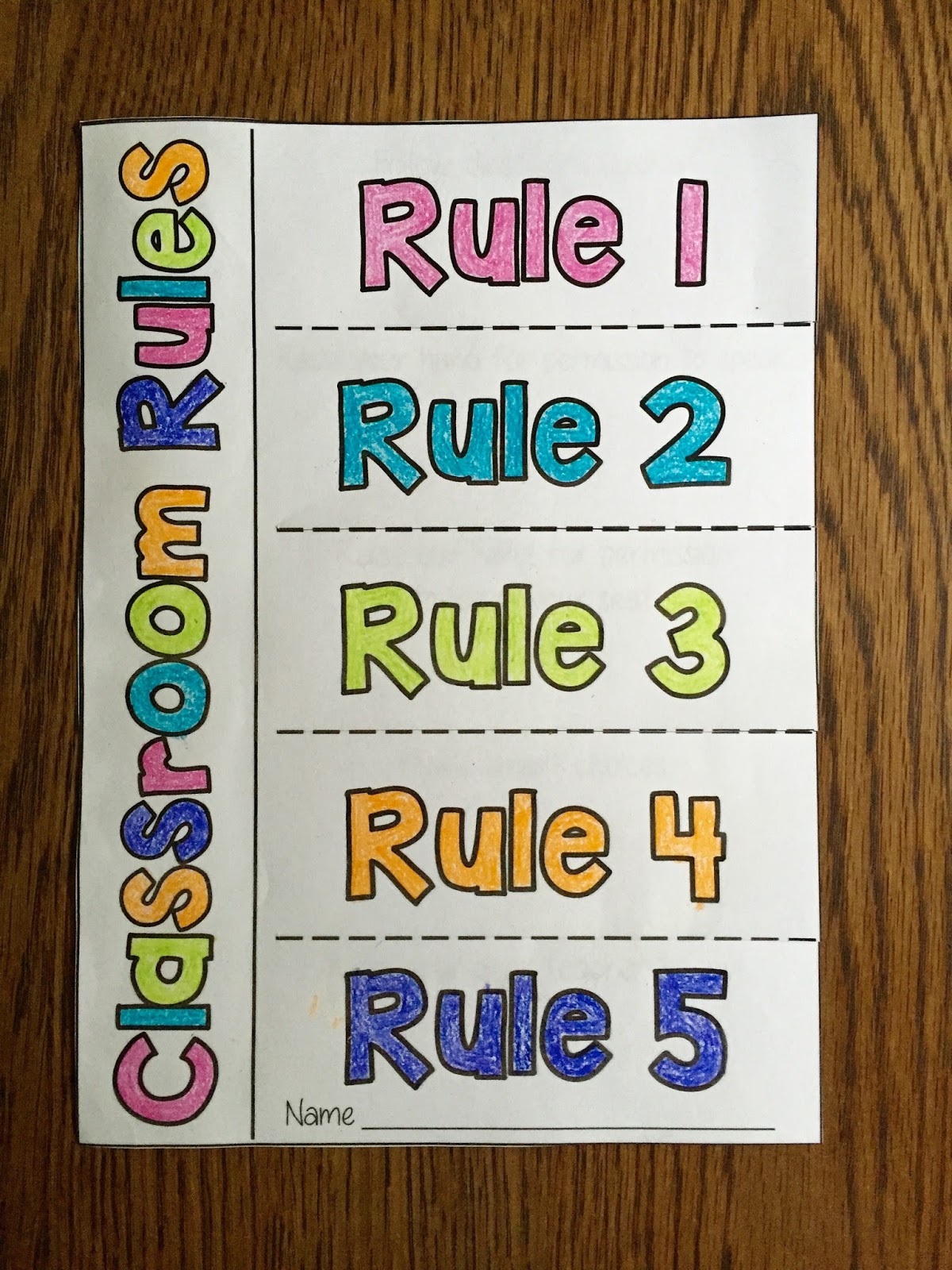 Adventures and Teaching: Classroom Rules Flipbook