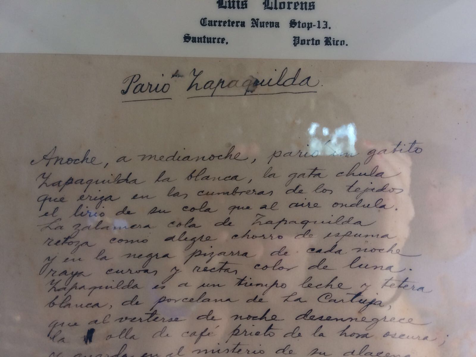 Poema inédito de Luis Lloréns Torres "Parió Zapaguilda"