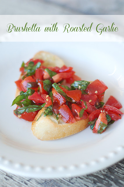 all things simple: simple recipe: brushetta with roasted garlic and a ...