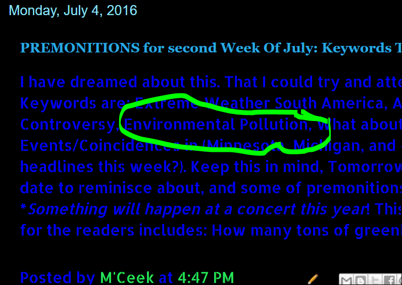 Surreal & Notable: Premonition Update; Another Premonition Comes True!!!!