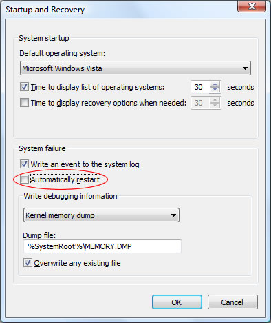 Guide On How To Disable Automatic Reboot On System Failures ~ In Tech Talk