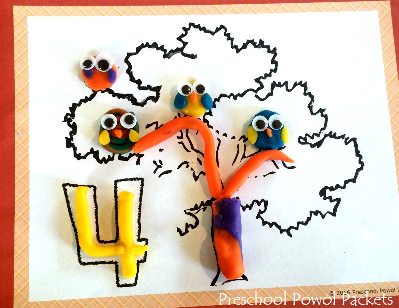 {FREE} Owl Counting Playdough Mats | Preschool Powol Packets
