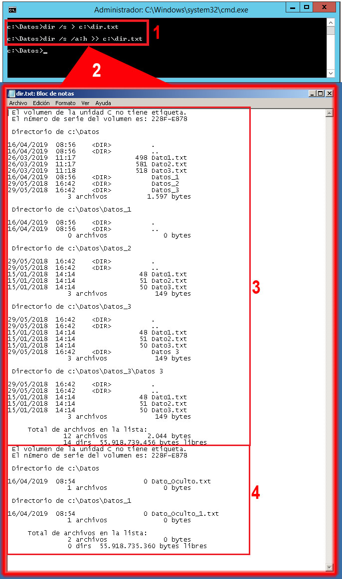 Pantallazos.es: Windows CMD: Crear una lista completa de archivos ...