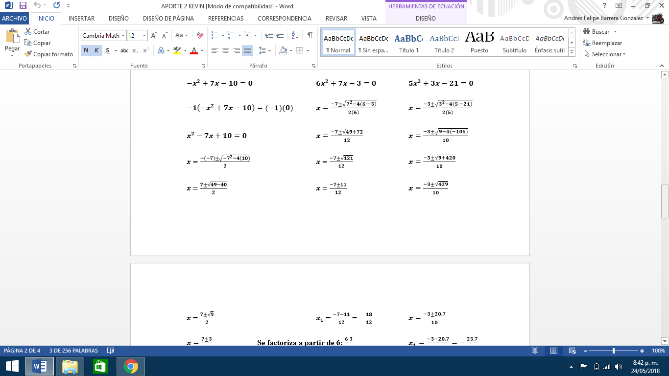 Ecuaciones e Inecuaciones: EJEMPLOS DESARROLLADOS EN GEOGEBRA