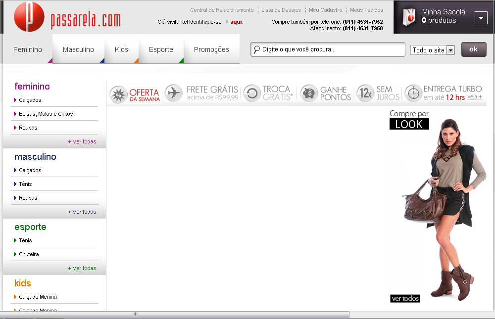 Buscas Top: Passarela Calçados Loja Virtual www.passarela.com.br