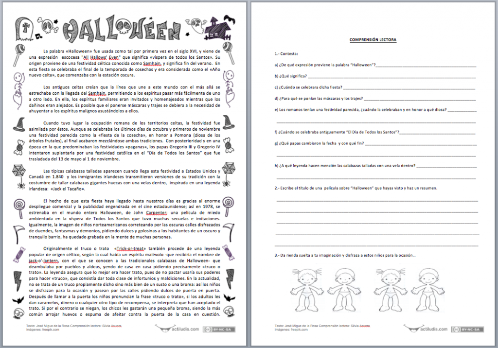 VERBO LEER: LEEMOS EN HALLOWEEN