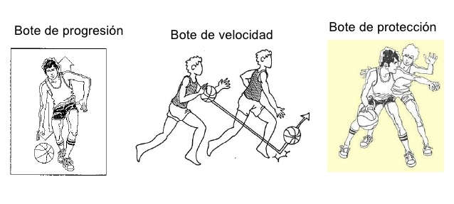 BALONCESTO INEF: BOTE DE VELOCIDAD Y BOTE DE PROTECCIÓN