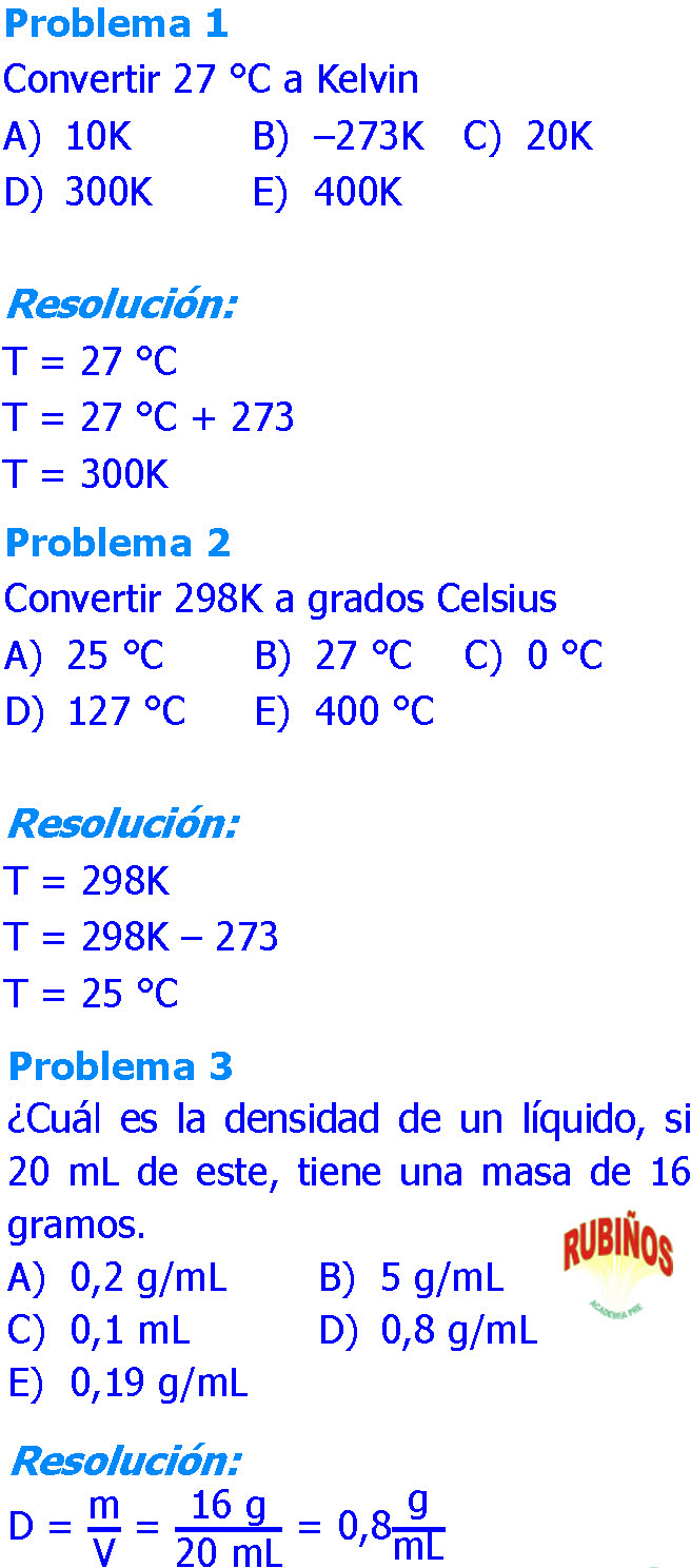 TEMPERATURA EJERCICIOS RESUELTOS DE TRANSFORMACIÓN DE ESCALAS CELSIUS ...