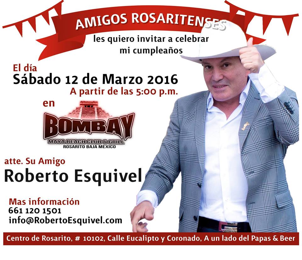 RTNoticias: Roberto Esquivel invita a celebrar su cumpleaños en Rosarito