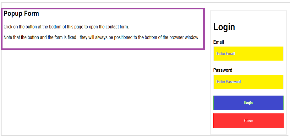 How To Create a Popup Form. - TechnicalRaji