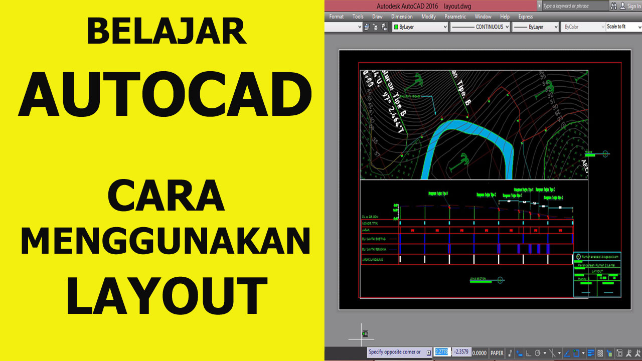 RUMAH ANAK SIPIL: BELAJAR MENGGUNAKAN LAYOUT DI AUTOCAD
