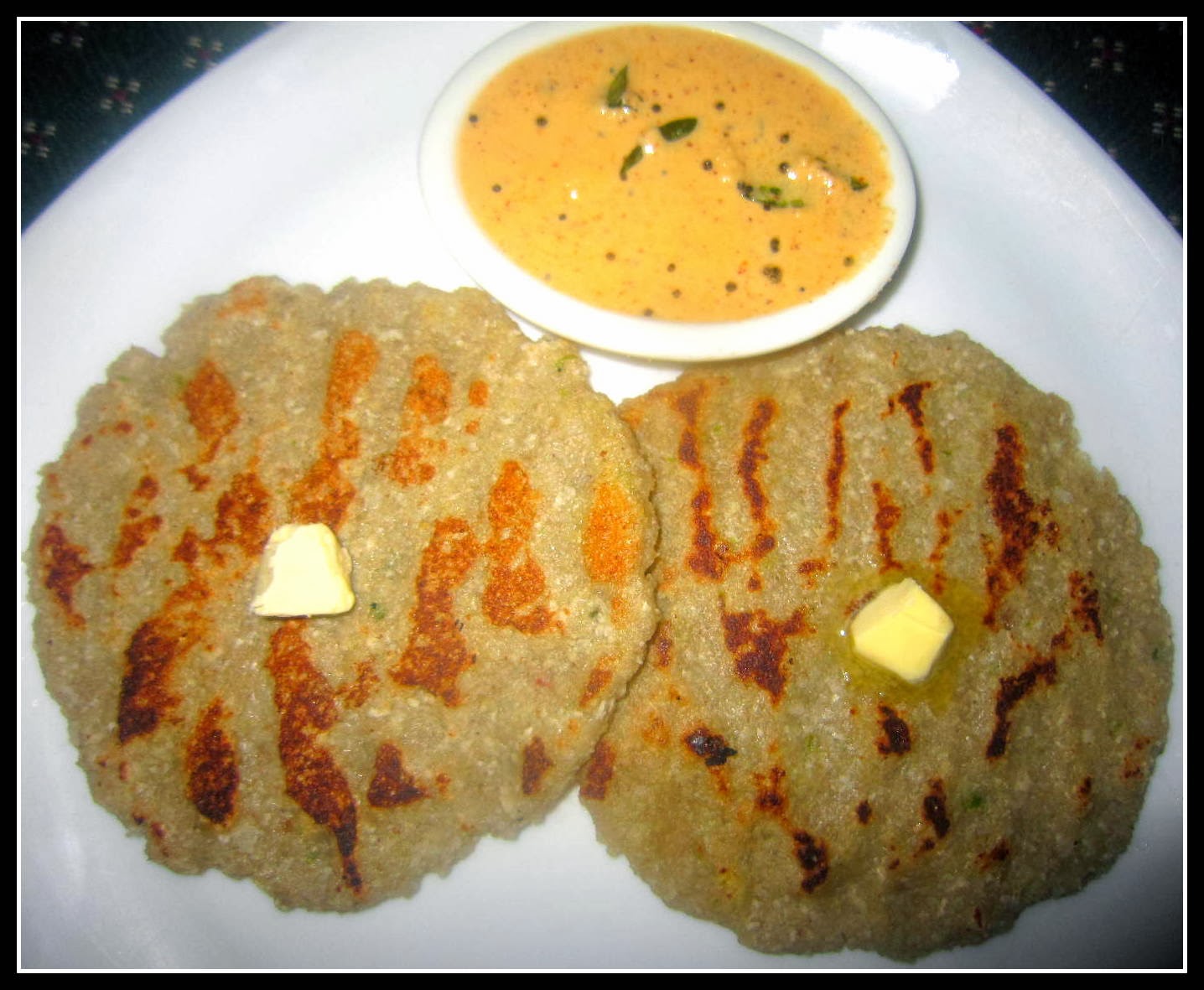 Archies Authentic Touch: Banana Rotti with butter n hing chutney